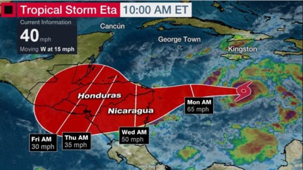 Panamá, en alerta por efectos colaterales del huracán Eta