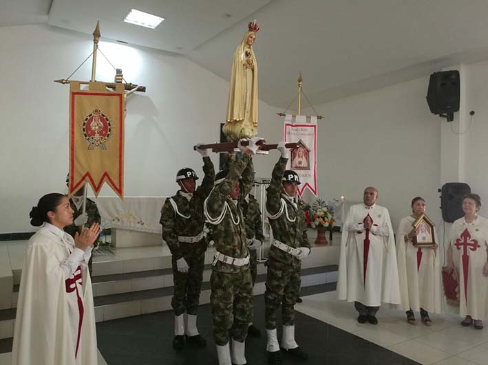 La Virgen de Fátima visitó la Primera División